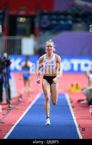 Sarah Lagger participating in the Belgrade 2022 World Indoor ...