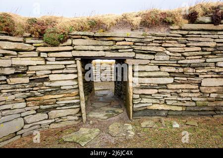 The Knap of Howar. Prehistoric stone house on island of Papa Westray ...