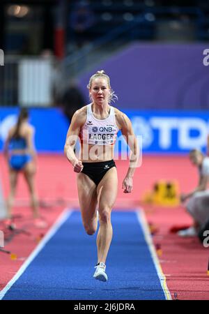 Sarah Lagger participating in the Belgrade 2022 World Indoor ...