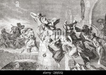 Sack of Magdeburg 1631 Stock Photo - Alamy