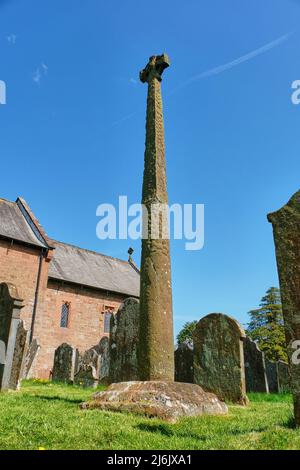Viking Cross at St Mary's Church, Gosforth, Lake District, Cumbria ...