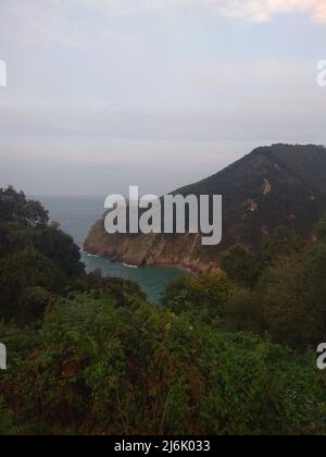 Pechon viewpoint from where you can see the Nansa estuary, in Cantabria ...