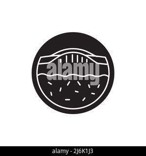 Bruise color line icon. Dermatology disease. Isolated vector element ...