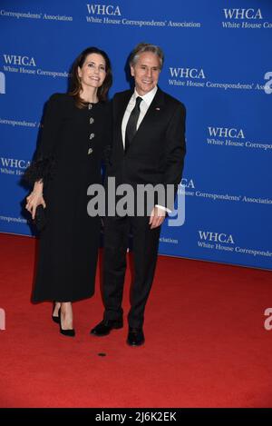 Evan Ryan, Antony Blinken at arrivals for White House Correspondents ...