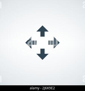 Spreading outward arrows icon. Distribution arrows. Stock vector ...