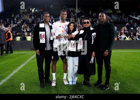Fulham's Tosin Adarabioyo (second left) celebrates with family and the ...