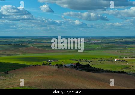 Scenery from the Castle of Aljustrel. Alentejo, Portugal Stock Photo ...