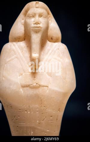 Ushabti of pharaoh Taharqa, calcite, 25th dynasty, 690-664 BC, tomb of ...