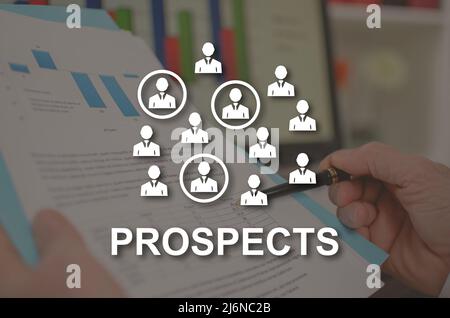 Prospects concept illustrated by a picture on background Stock Photo ...