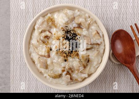 Abalone porridge with abalone made by boiling rice Stock Photo - Alamy
