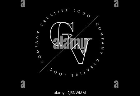 GV Letter Design with Creative Cut and Colorful Rainbow Texture. GV ...