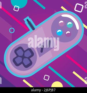 video game control memphis style Stock Vector Image & Art - Alamy