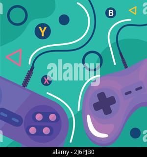 video game control memphis style Stock Vector Image & Art - Alamy