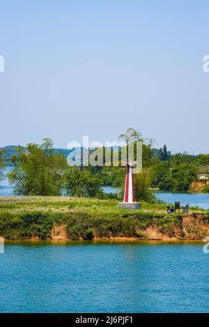 Countryside riverside scenery and sailing lighthouse Stock Photo - Alamy