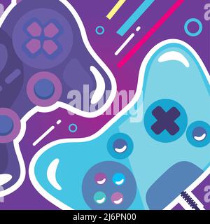 video game control memphis style Stock Vector Image & Art - Alamy
