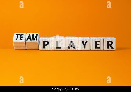 Player or teamplayer symbol. Turned wooden cubes and changed concept ...