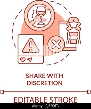 Share with discretion concept icon Stock Vector Image & Art - Alamy