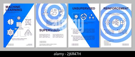 Machine learning blue brochure template Stock Vector Image & Art - Alamy