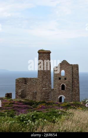 Wheal Coates, St. Agnes Bay, Cornwall - 2 July 202: views of St. Agnes ...