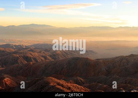 Keys point view at sunset - Joshua Tree National Park, USA Stock Photo ...