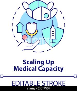 Scaling vector thin line concept icon or design element Stock Vector ...