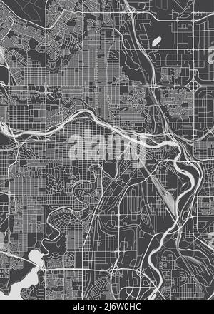 Calgary map. Detailed vector map of Calgary city administrative area ...