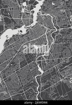 Urban vector city map of Ottawa, Canada Stock Vector Image & Art - Alamy