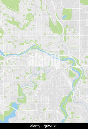 Calgary map. Detailed vector map of Calgary city administrative area ...