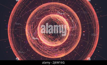 Visualization of information databases, analysis and processing of data flow, conceptual ...