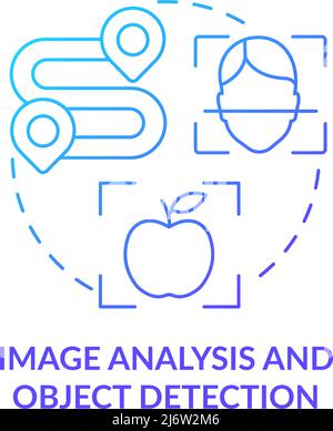 Image analysis and object detection concept icon Stock Vector Image ...