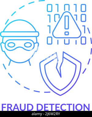 Fraud detection blue gradient concept icon Stock Vector Image & Art - Alamy