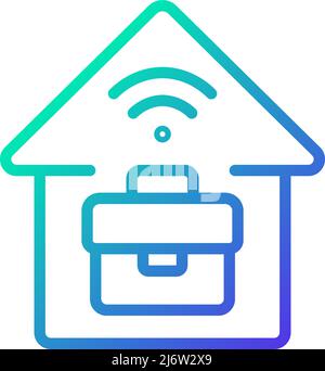 Telecommuting Simple vector icon. Illustration symbol design template ...