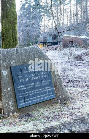 Winter in the Forest of Dean - Frost at Monument Pit, a freeminer coal ...