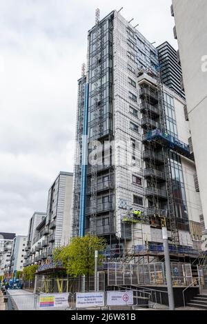 Cladding removal and replacement on a high rise building, Nottingham ...