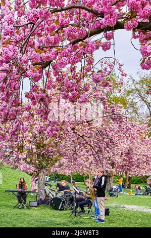 Berlin, Germany - May 1, 2022: Scene in Berlin's Lilienthalpark with ...