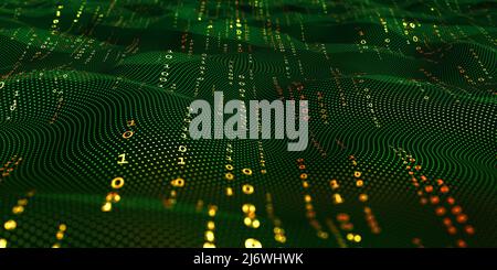 Dynamic background with 3d digital numbers. Illustration of colorful ...
