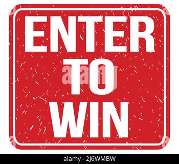 ENTER TO WIN text written on blue-black grungy stamp sign Stock Photo ...