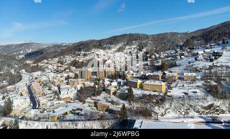 Aerial view of Tanvald Stock Photo - Alamy