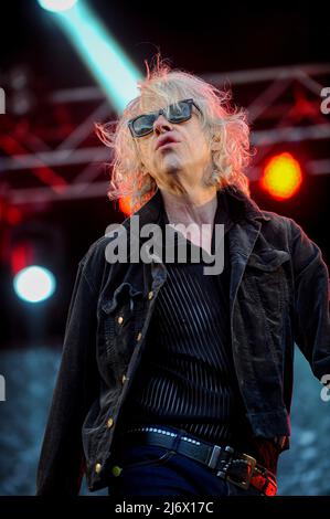 Sir Bob Geldof Lead singer of The Boomtown Rats performs live on stage ...