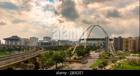 Aerial View of Famous BISWA BANGLA or KOLKATA GATE with highrise ...