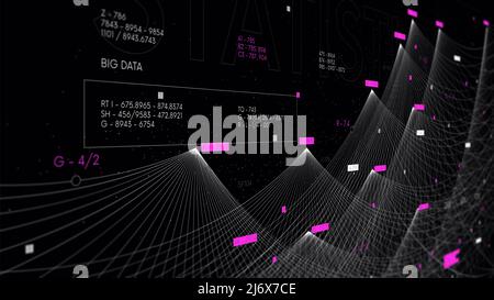 Futuristic database sorting and analysis system, complex visualization ...