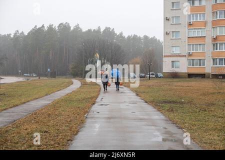 View of the city of Slavutych, Ukraine. Slavutych is a city in northern ...
