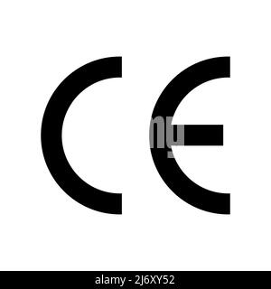 CE mark. CE symbol isolated on white background. European Conformity ...