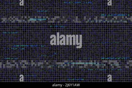 Glitch color pixels. Dark distortions backdrop. Digital video signal ...