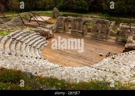 Amphitheater of ancient Baptistery at Butrint, Albania Stock Photo - Alamy