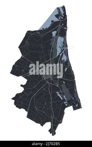 Urban city vector map of Ravenna. Vector illustration, Ravenna map ...