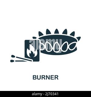 Burner icon. Monochrome simple Cooking icon for templates, web design ...