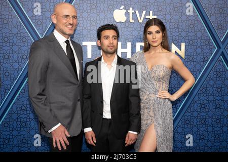 (L-R) Daniel Syrkin, Elnaaz Norouzi and Arash Marandi attend the red ...