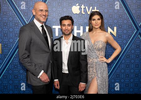 (L-R) Daniel Syrkin, Elnaaz Norouzi and Arash Marandi attend the red ...