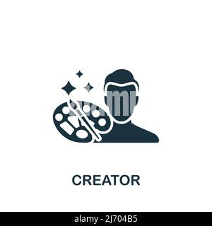 Creator icon. Line simple Crowdfunding icon for templates, web design ...